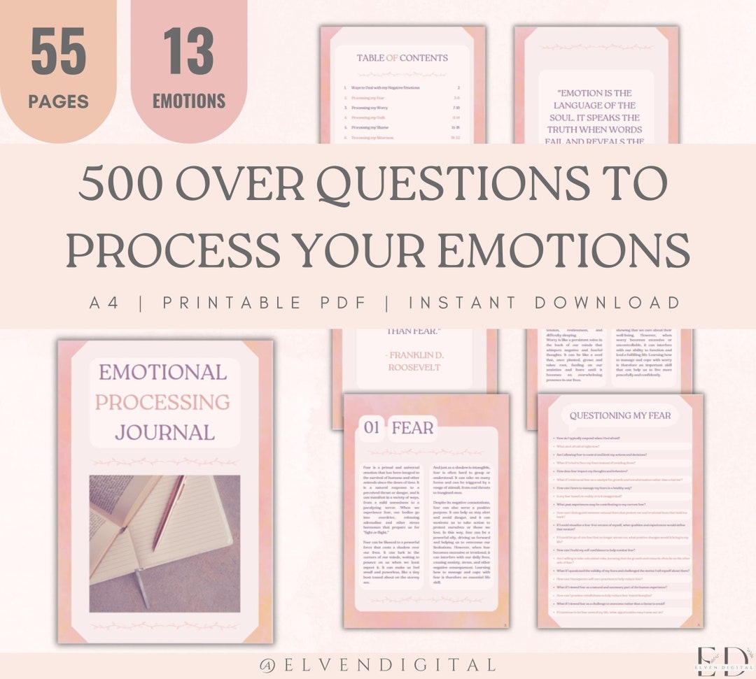 500 Thought Provoking Questions to Help Process Your Emotions - Etsy