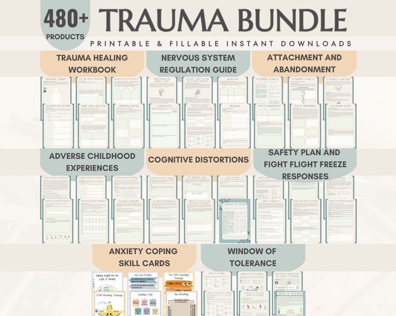 Trauma Worksheets for Therapist Trauma Bundle Therapy Scripts Trauma ...