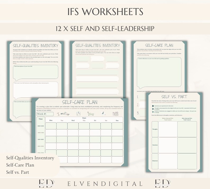 Internal Family Systems Cheat Sheets IFS Therapy Worksheets IFS ...