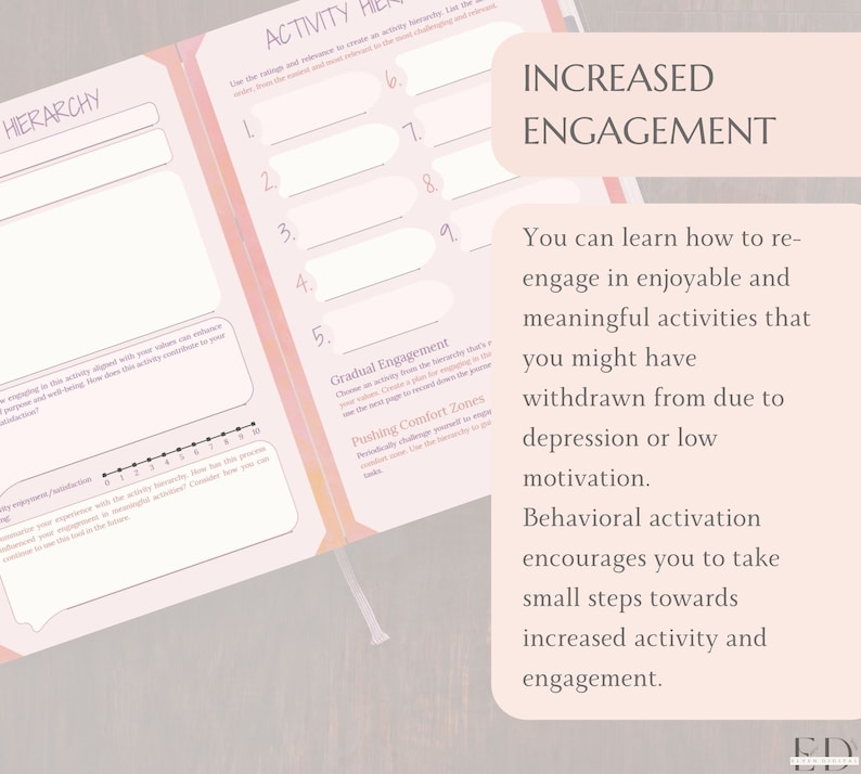 CBT Worksheets Behavioral Activation Cognitive Behavioral Therapy ...