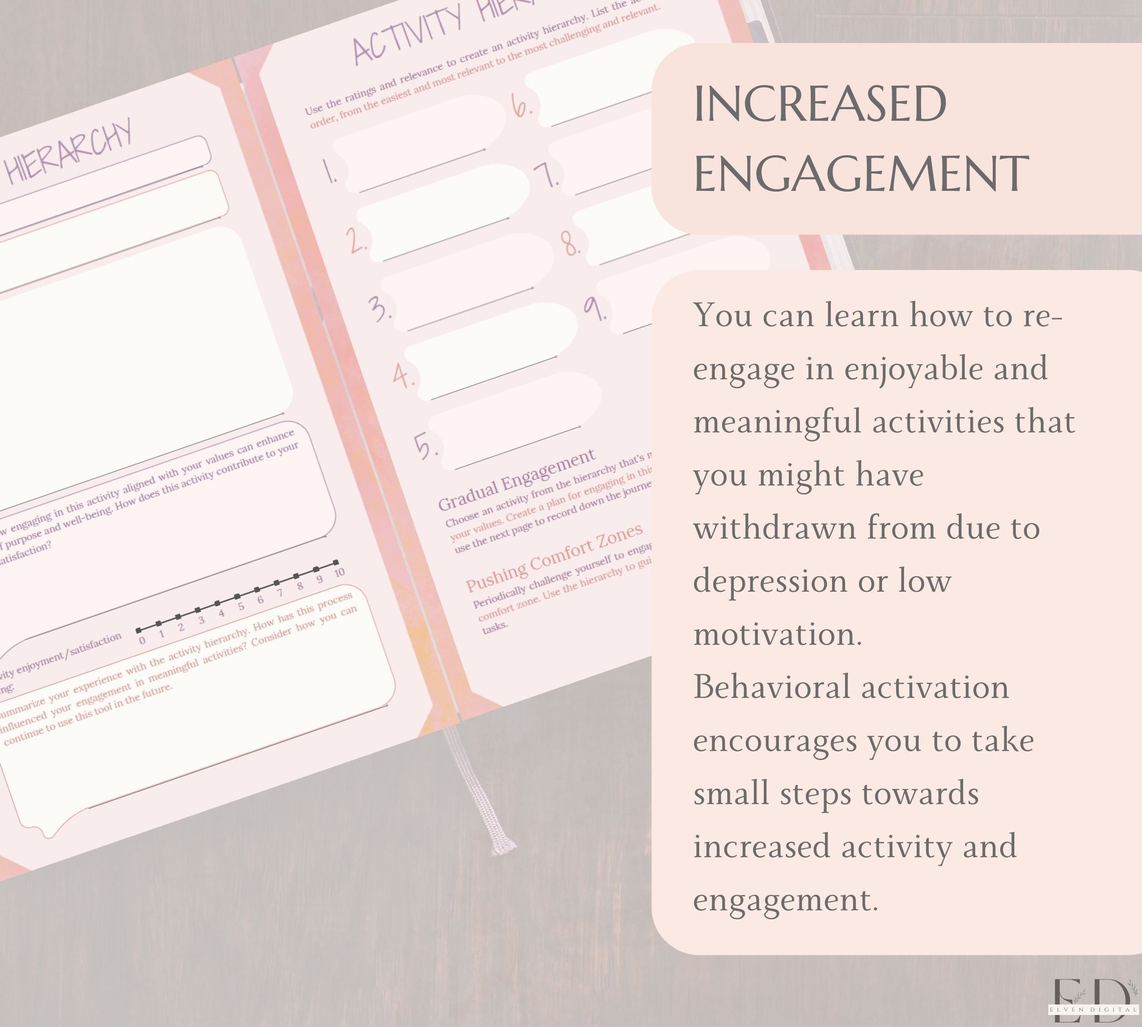 CBT Worksheets Behavioral Activation Cognitive Behavioral Therapy ...