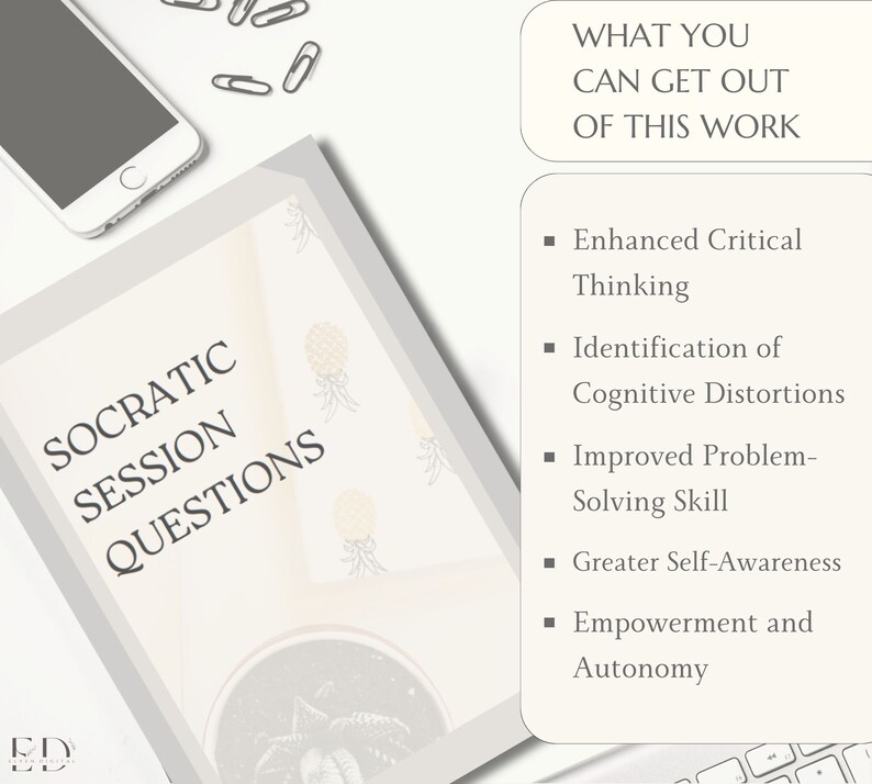 Socratic Therapy Session Questions for Client Recovery Therapist ...