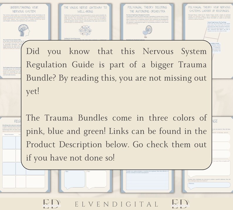 Nervous System Regulation Worksheets for Polyvagal Theory Nervous ...