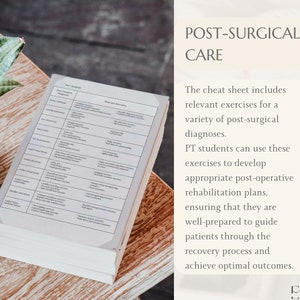 Outpatient Physical Therapy Cheat Sheets Clinical Rotation PT Student ...