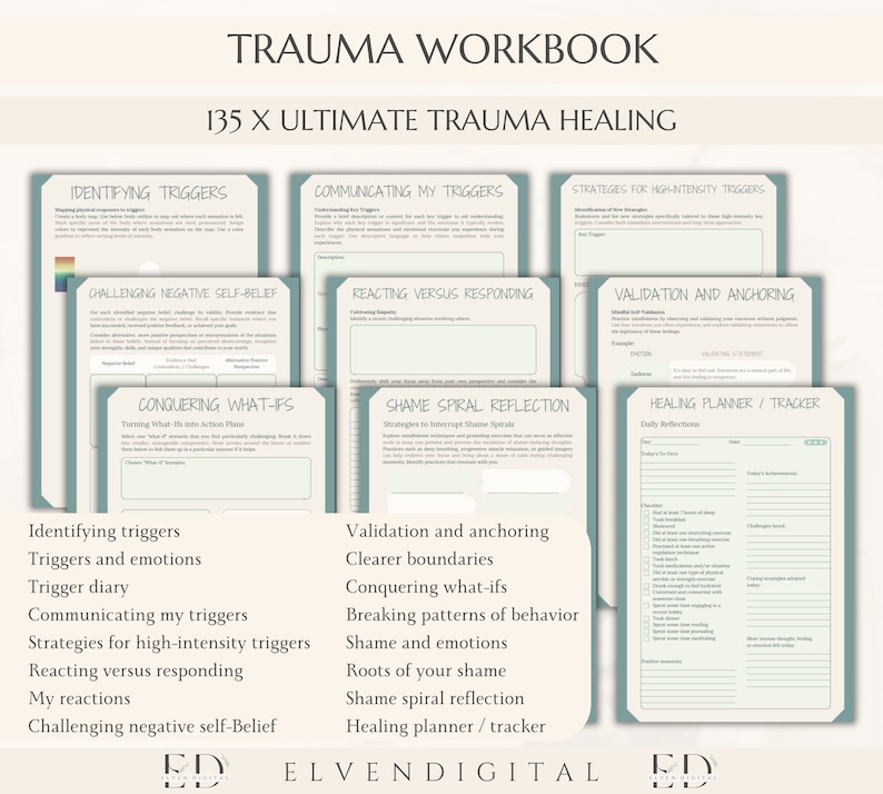 Trauma Worksheets for Therapist Trauma Bundle Therapy Scripts Trauma ...