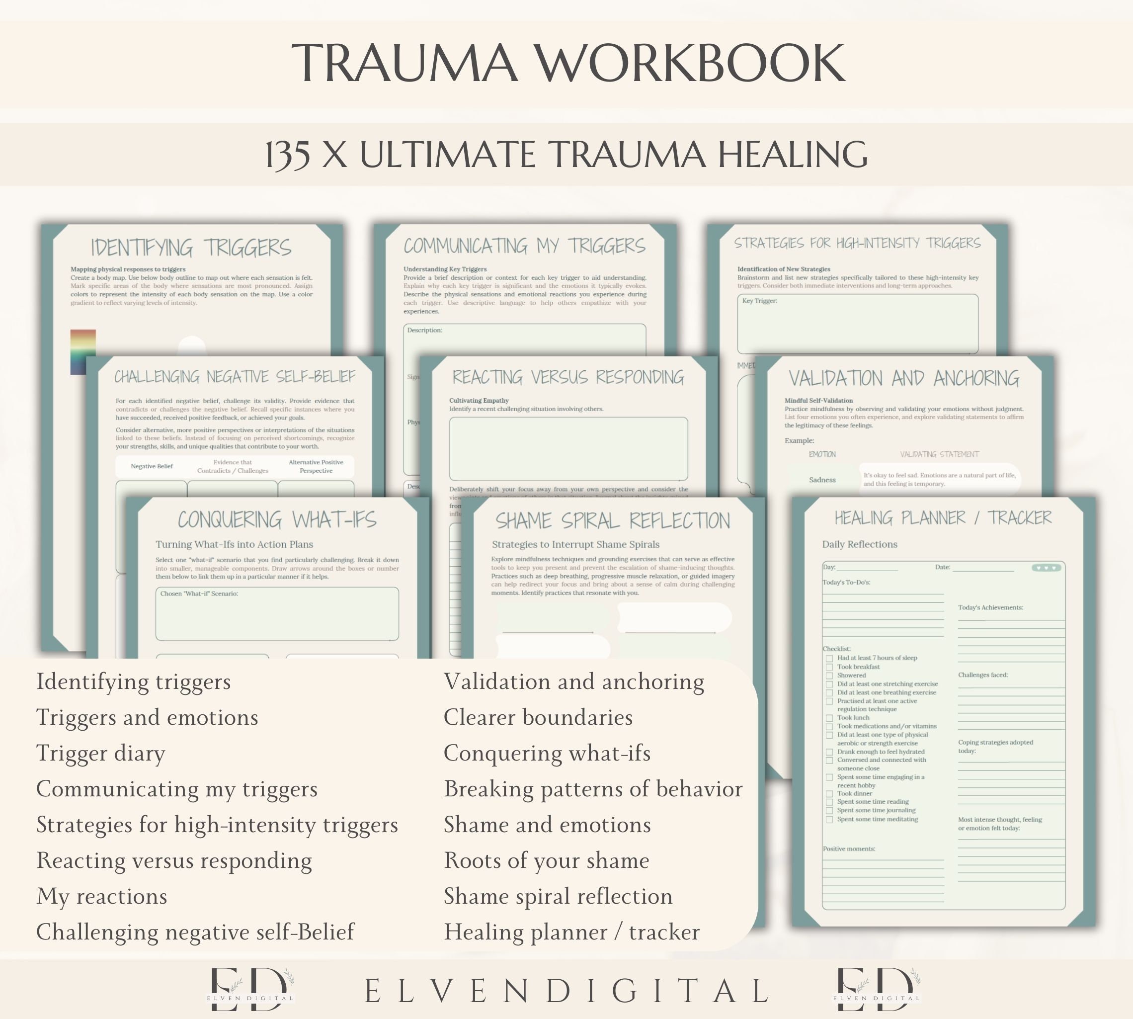 Trauma Worksheets for Therapist Trauma Bundle Therapy Scripts Trauma ...