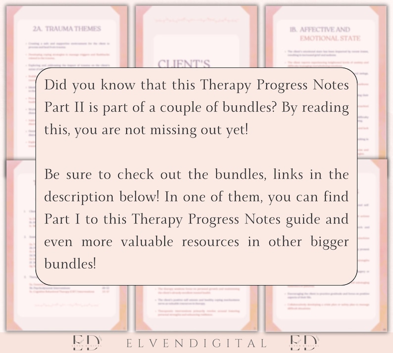 Therapy Progress Notes for Therapist Intervention Statements Phrases ...