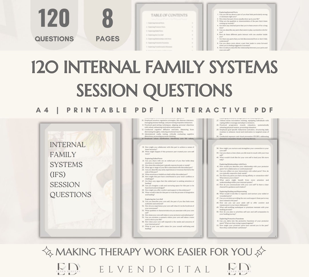 IFS Therapy Questions Internal Family Systems Therapist Cheat Sheet ...