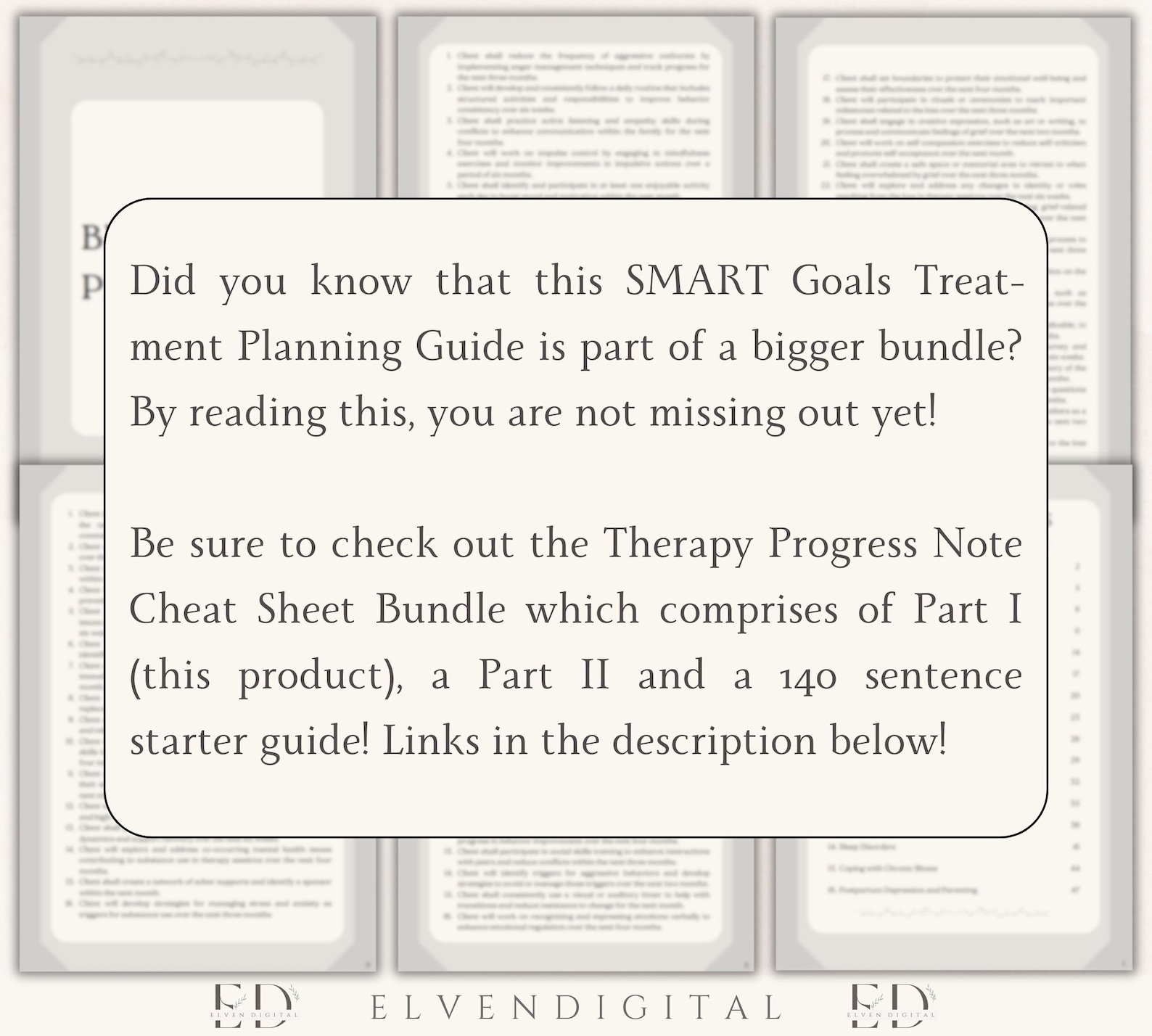 SMART Goals Treatment Planning Guide Therapy Intervention Clinical ...