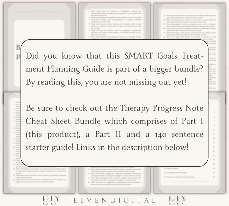 SMART Goals Treatment Planning Guide Therapy Intervention Clinical ...