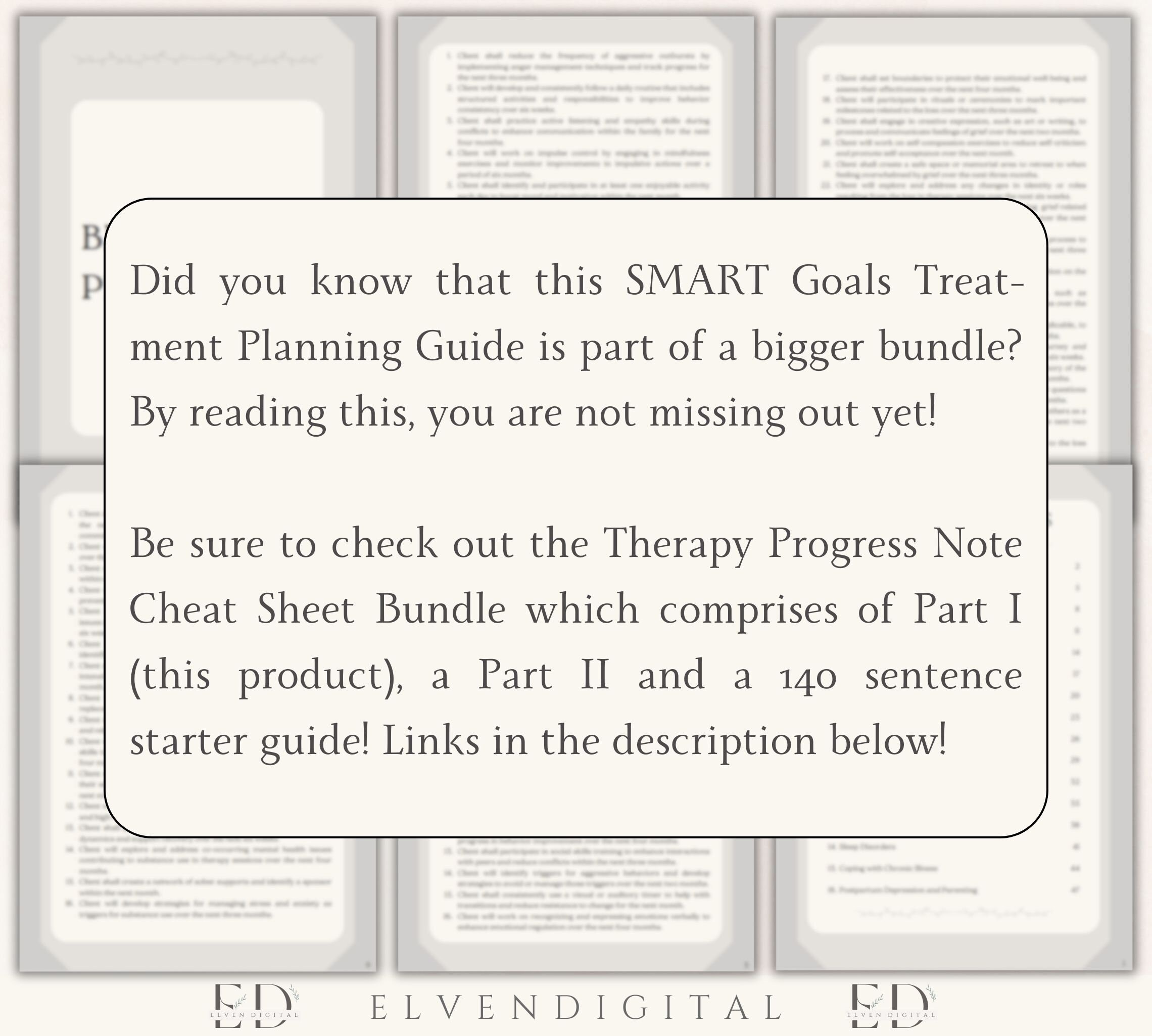 SMART Goals Treatment Planning Guide Therapy Intervention Clinical ...