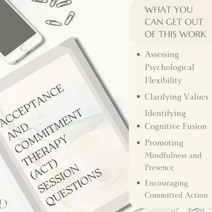 ACT Therapy Questions Therapy Practice Tools ACT Counseling Workbook ...