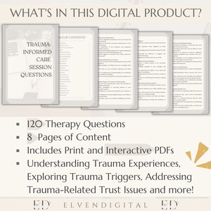 Trauma Informed Therapy Session Questions for Client Counseling ...
