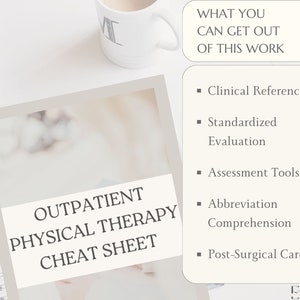 Outpatient Physical Therapy Cheat Sheets Clinical Rotation PT Student ...