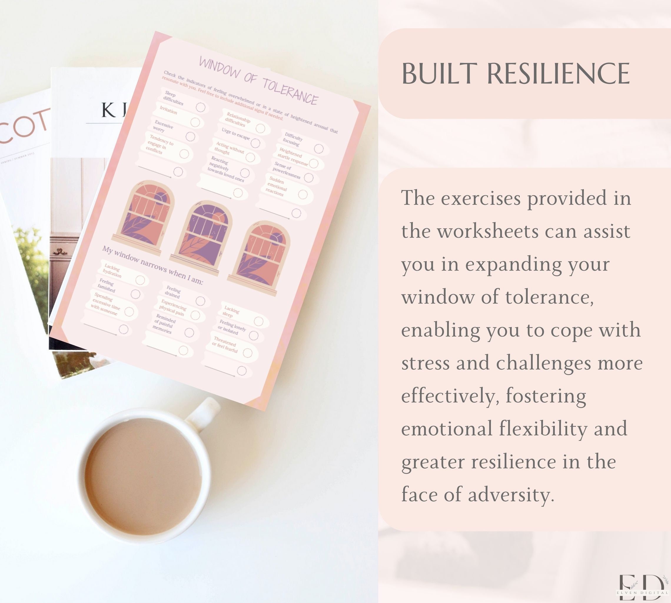 Window of Tolerance Worksheet Emotional Regulation Nervous System ...