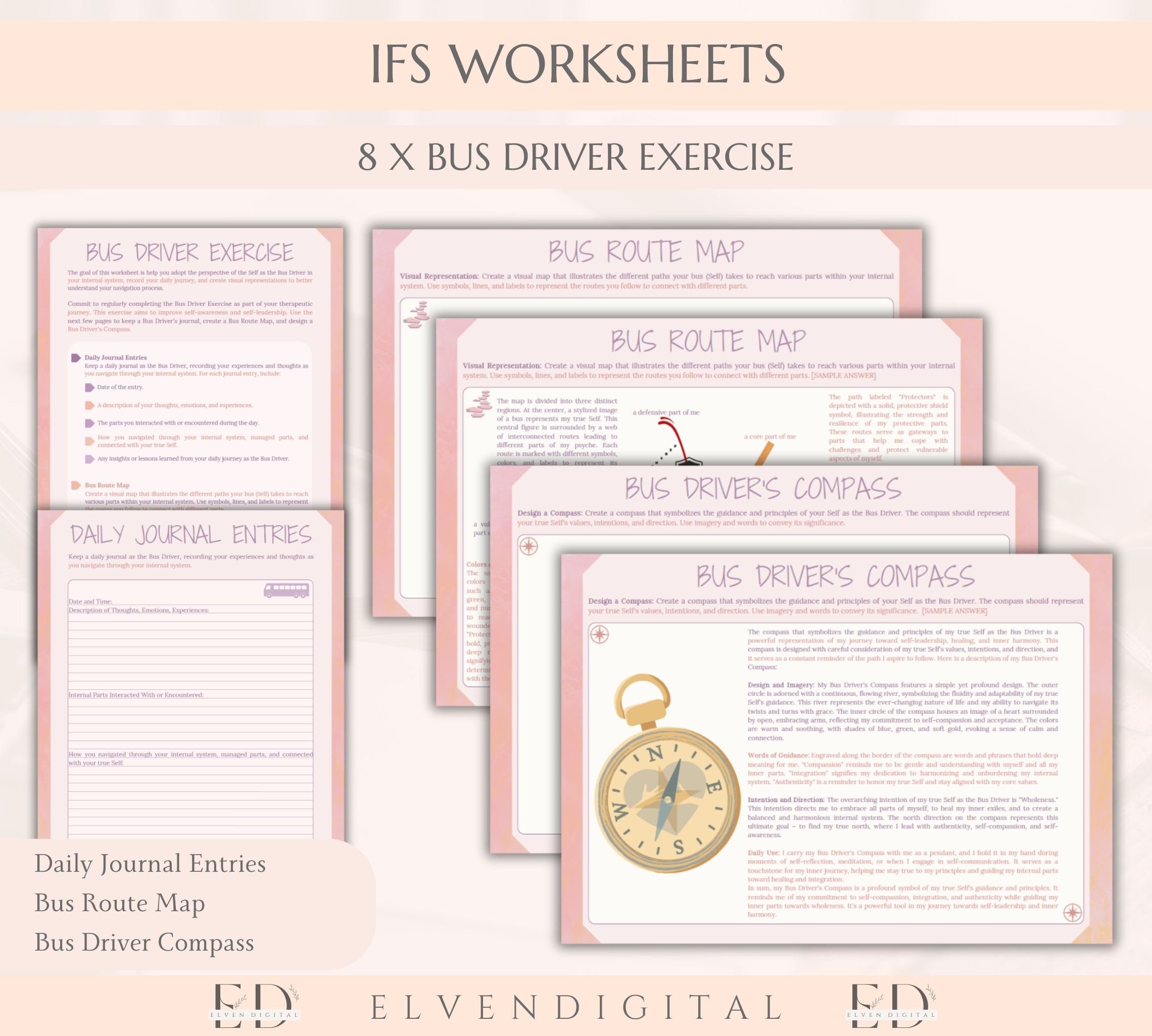 IFS Resource Bundle Parts Work Worksheets IFS Cards Internal Family ...