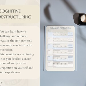 Depression Workbook Self-esteem Building Therapy Sheets Pleasure ...