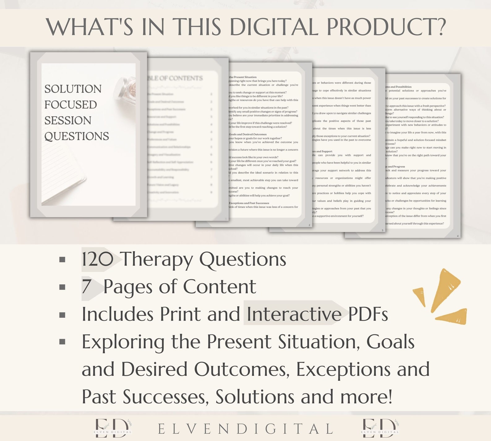 Solution Focused Brief Therapy Questions SFBT SFT Questions Cheat Sheet ...