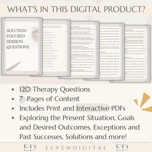 Solution Focused Brief Therapy Questions SFBT SFT Questions Cheat Sheet ...