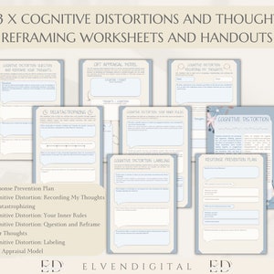 Cbt Therapy Bundle CBT Anxiety Prints Therapist Handouts CBT Therapy ...