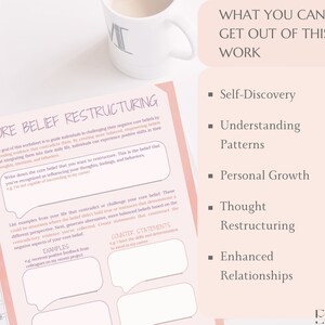 CBT Worksheets Core Beliefs Therapy Worksheet for Teens and Adults ...