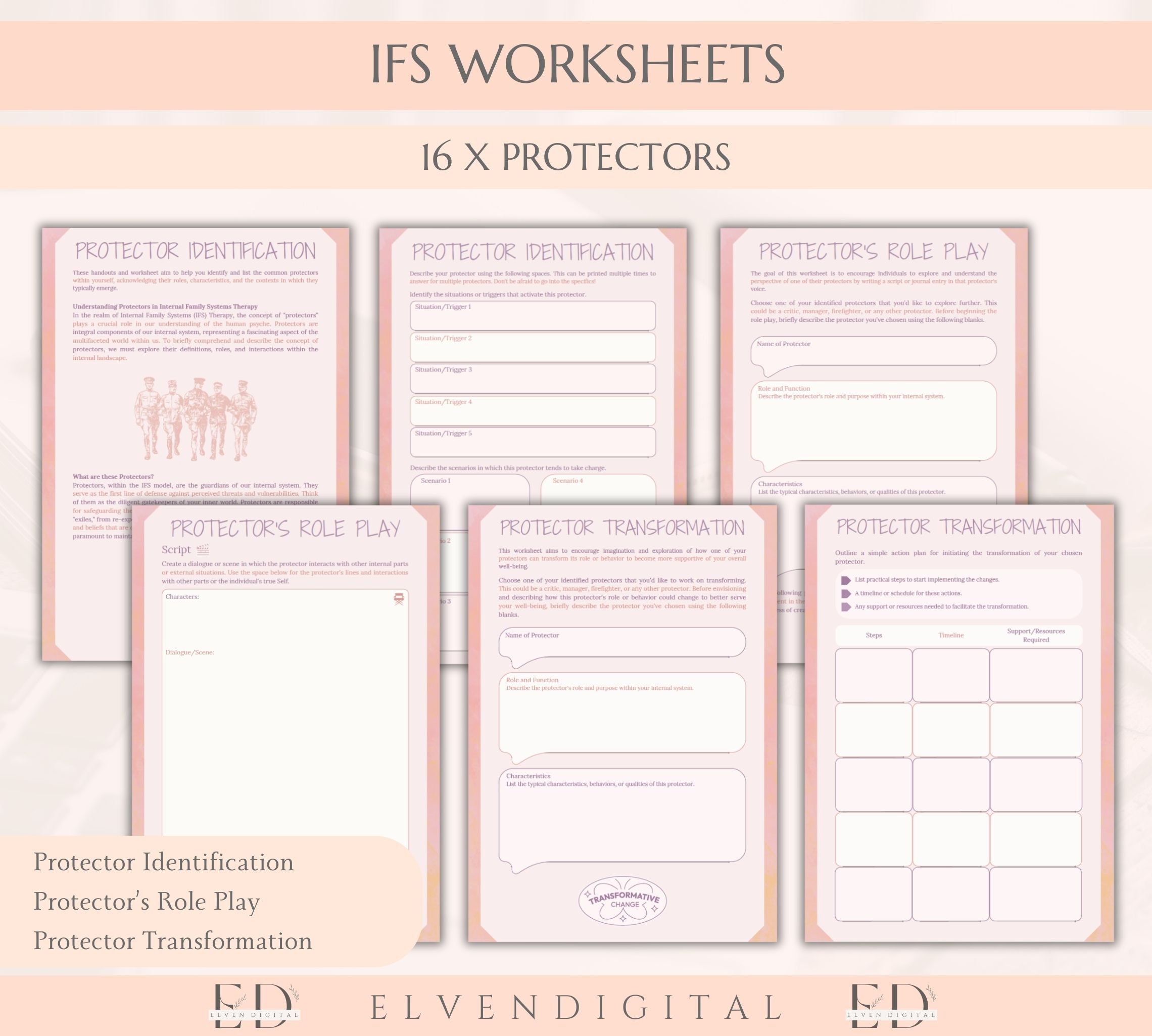 IFS Resource Bundle Parts Work Worksheets IFS Cards Internal Family ...