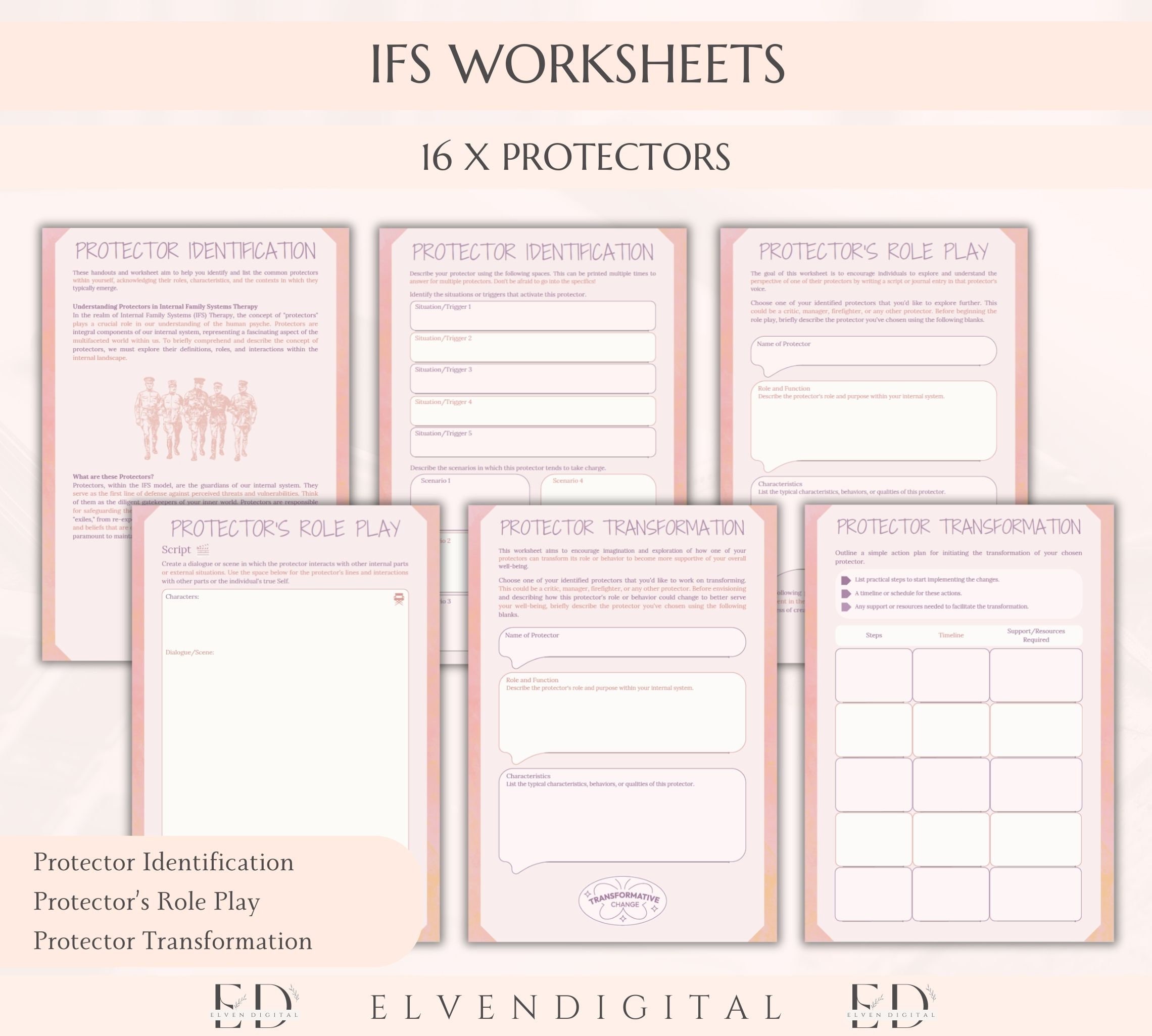 IFS Resource Bundle Parts Work Worksheets IFS Cards Internal Family ...