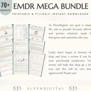 EMDR Worksheets for Therapist EMDR Bundle Therapy Scripts EMDR Handouts ...
