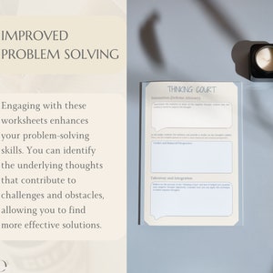 CBT Worksheets for Teen and Adult Challenging Anxious Thoughts CBT for ...