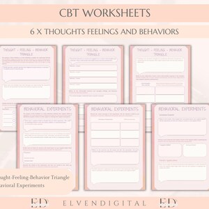 CBT Therapy Worksheets Cbt Bundle for Teens and Adults CBT Coping Skill ...
