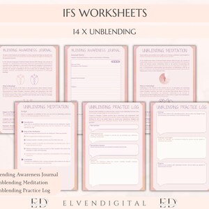 IFS Resource Bundle Parts Work Worksheets IFS Cards Internal Family ...