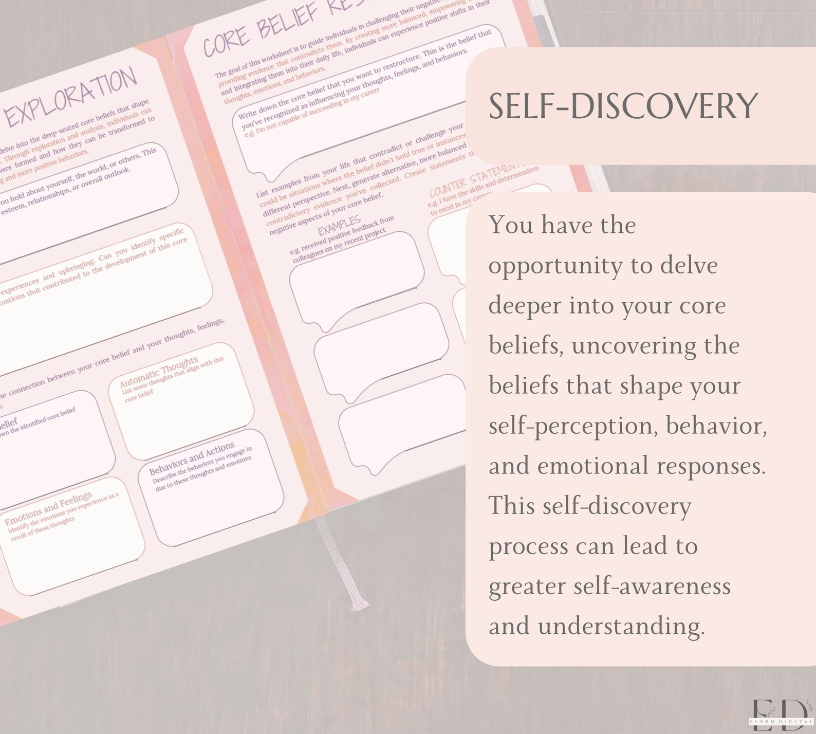 CBT Worksheets Core Beliefs Therapy Worksheet for Teens and Adults ...