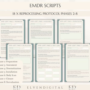 EMDR Worksheets for Therapist EMDR Bundle Therapy Scripts EMDR Handouts ...