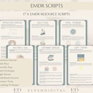 EMDR Worksheets for Therapist EMDR Bundle Therapy Scripts EMDR Handouts ...