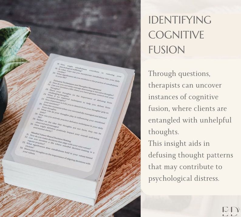 ACT Therapy Questions Therapy Practice Tools ACT Counseling Workbook ...