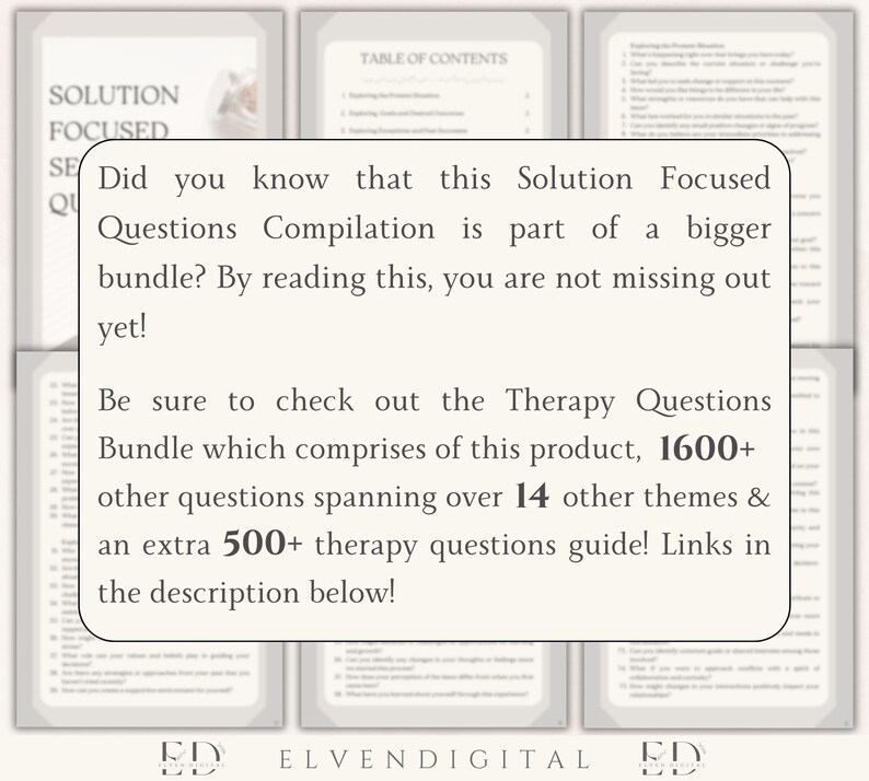Solution Focused Brief Therapy Questions SFBT SFT Questions Cheat Sheet ...