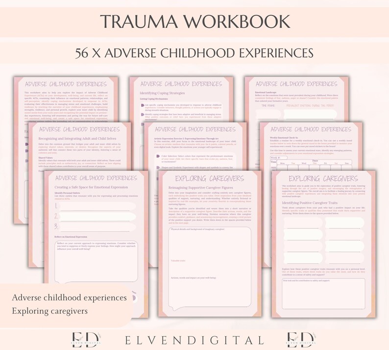 Trauma Therapy Worksheets Adult Mega Bundle Attachment Styles ...