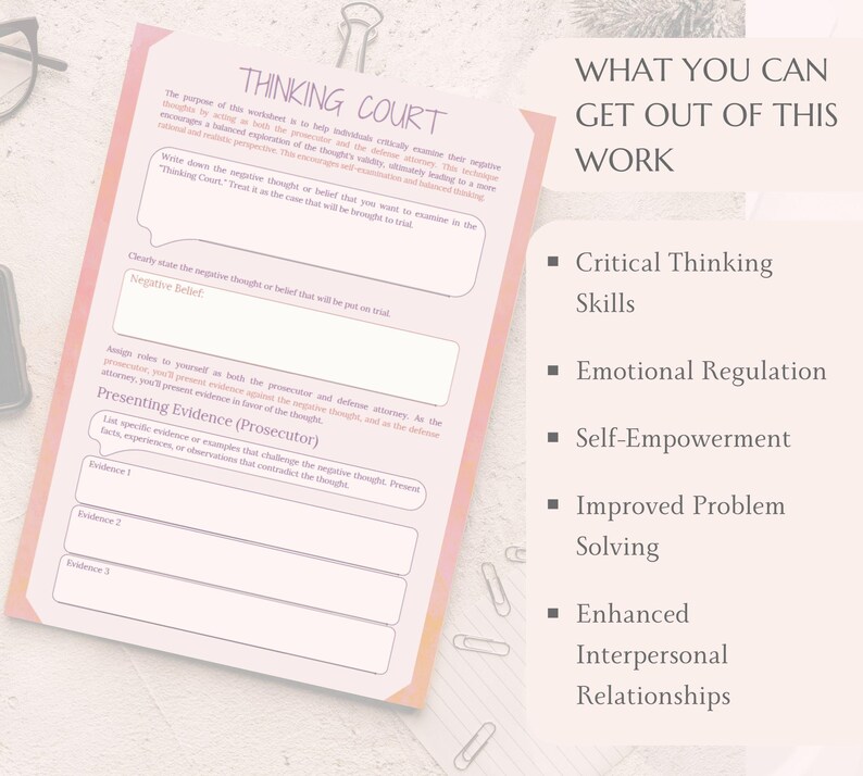 CBT for Anxiety CBT Worksheets for Teen and Adult Challenging Anxious ...