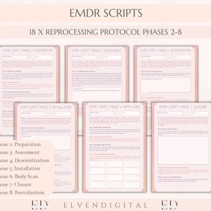 EMDR Worksheet Bundle EMDR Script for Therapist EMDR Therapy Worksheets ...