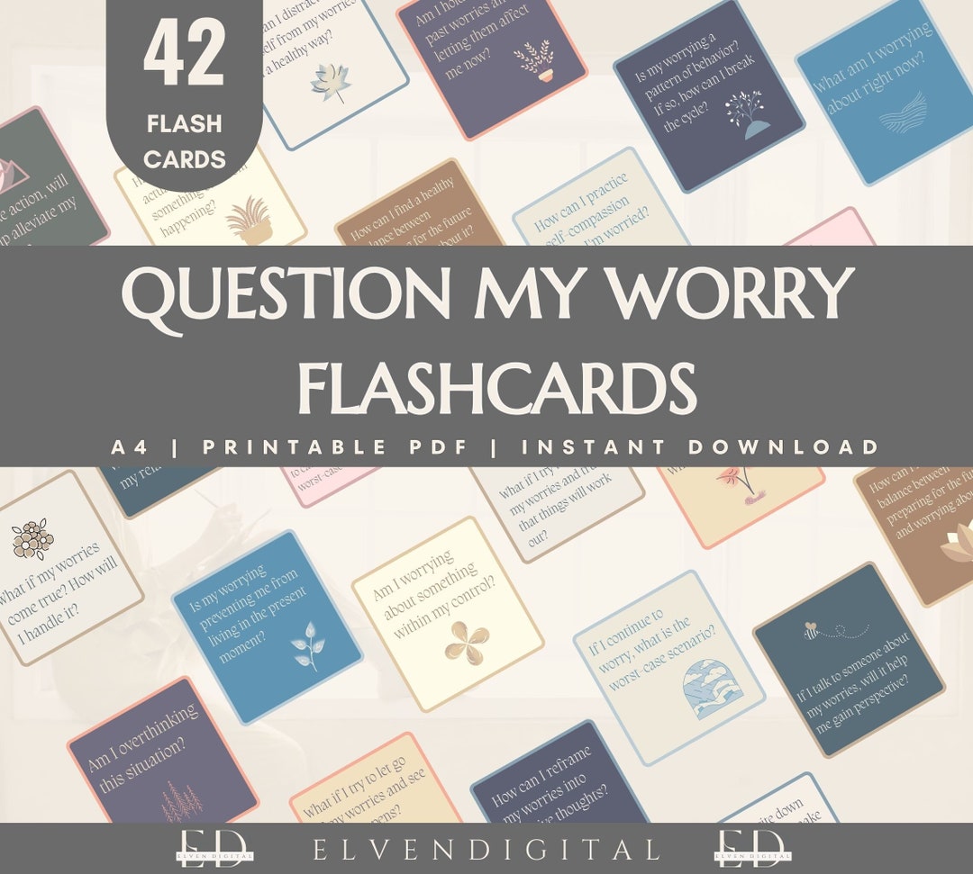 Emotional Questions Processing Worry Flashcards, Social Emotional Art ...