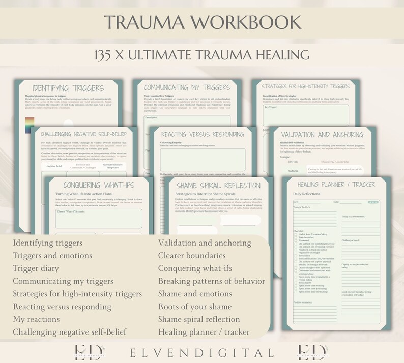 Trauma Worksheets for Therapist Trauma Bundle Therapy Scripts Trauma ...