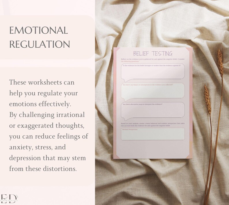 CBT for Anxiety CBT Worksheets for Teen and Adult Challenging Anxious ...