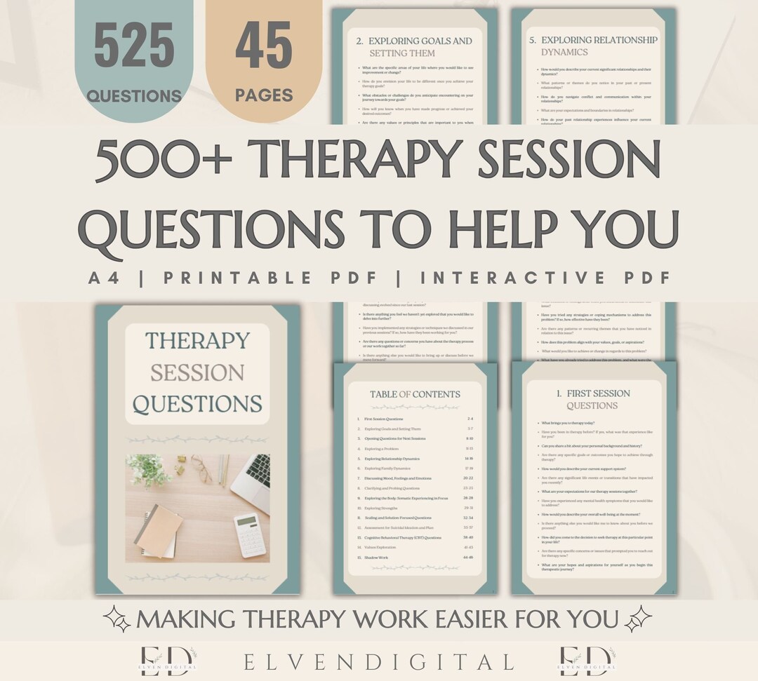 Therapy Session Notes Therapist Forms for Anxiety Relief Kit CBT ...