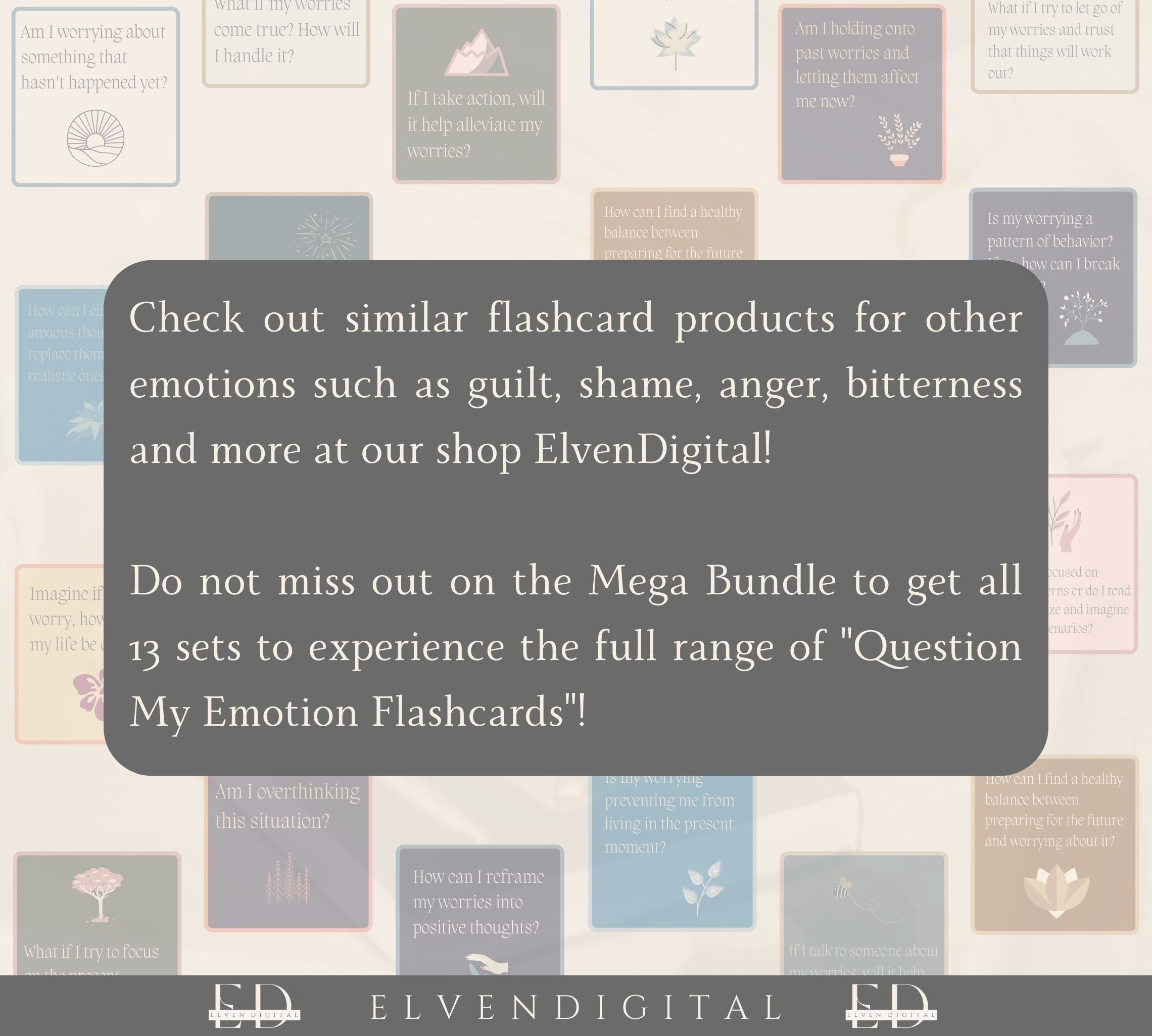 Emotional Questions Processing Worry Flashcards, Social Emotional Art ...