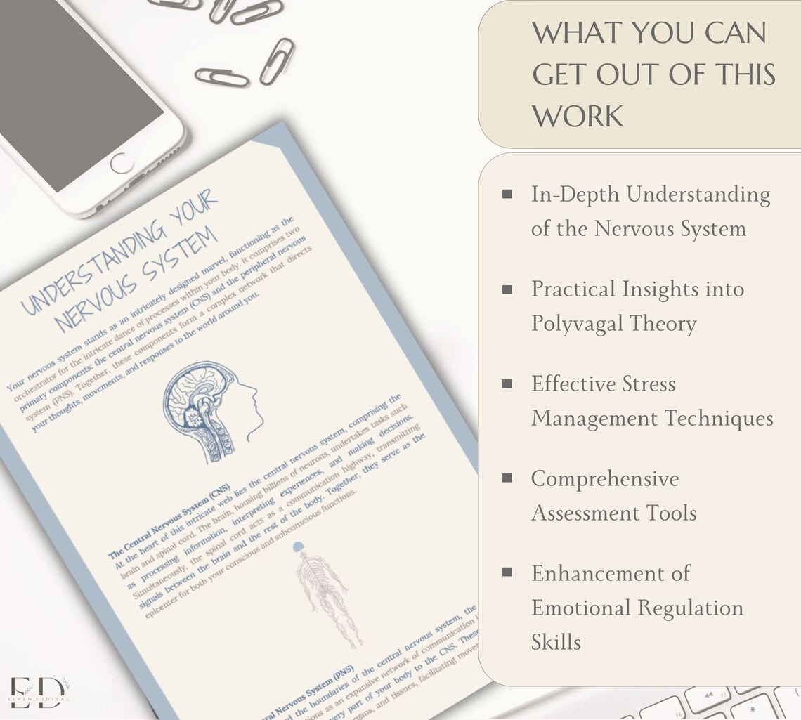 Nervous System Regulation Worksheets for Polyvagal Theory Nervous ...