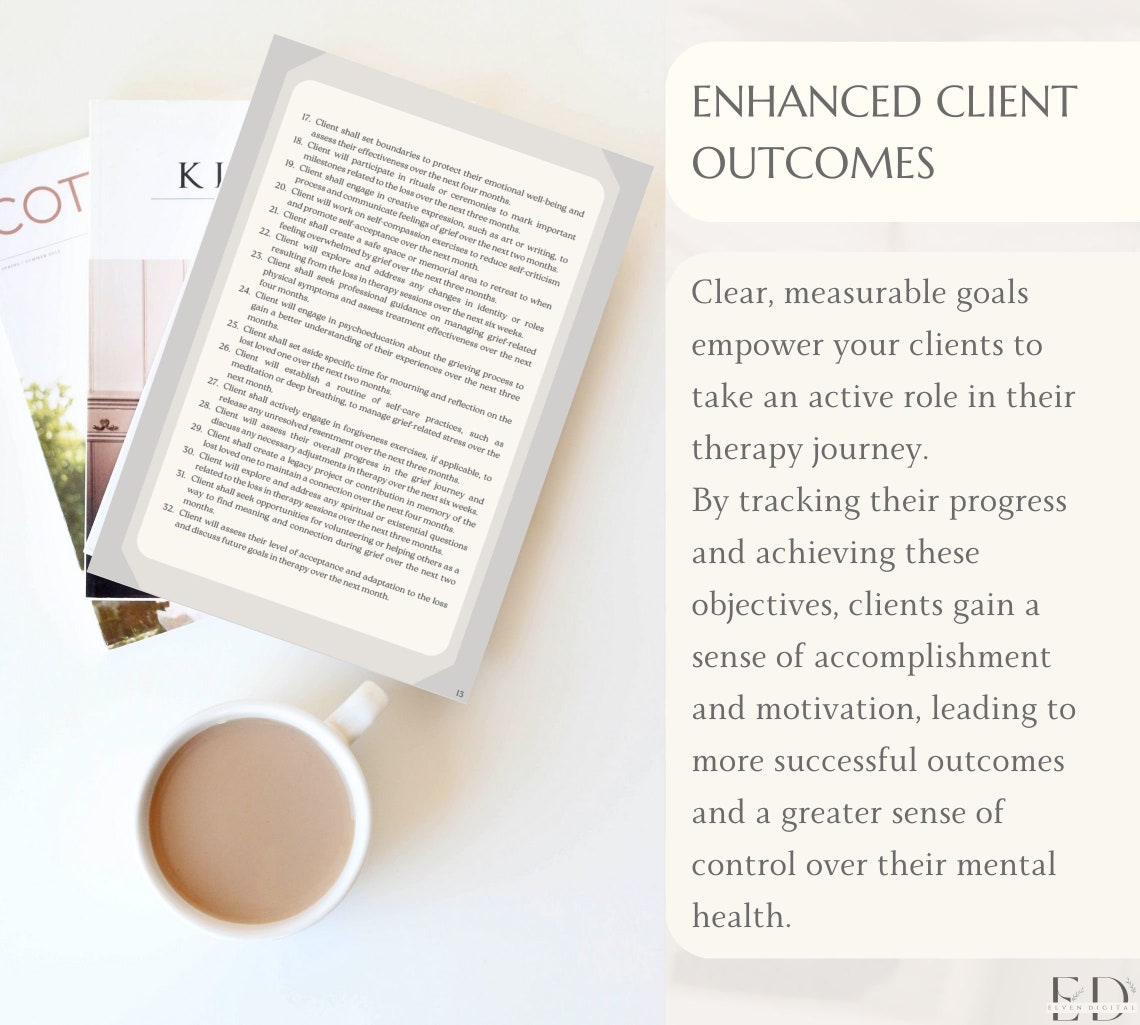 SMART Goals Treatment Planning Guide Therapy Intervention Clinical ...