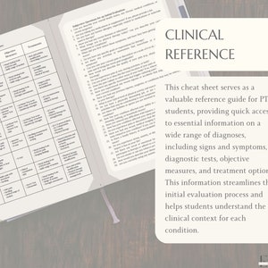 Outpatient Physical Therapy Cheat Sheets Clinical Rotation PT Student ...