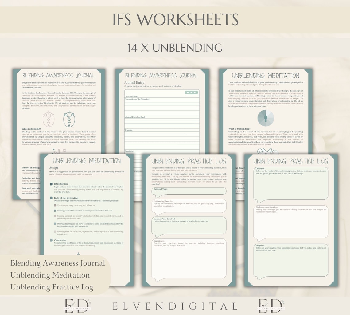 Internal Family Systems Cheat Sheets IFS Therapy Worksheets IFS ...
