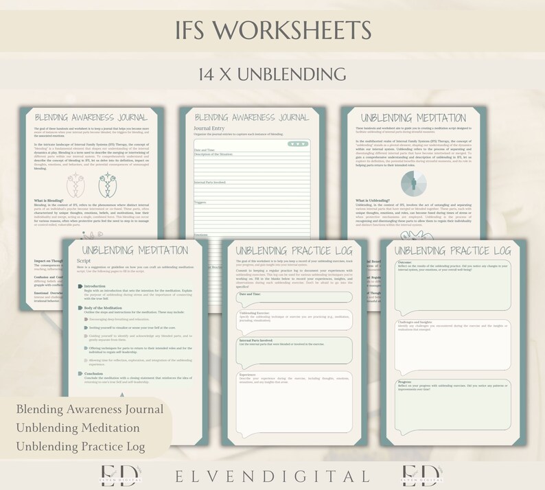 Internal Family Systems Cheat Sheets IFS Therapy Worksheets IFS ...