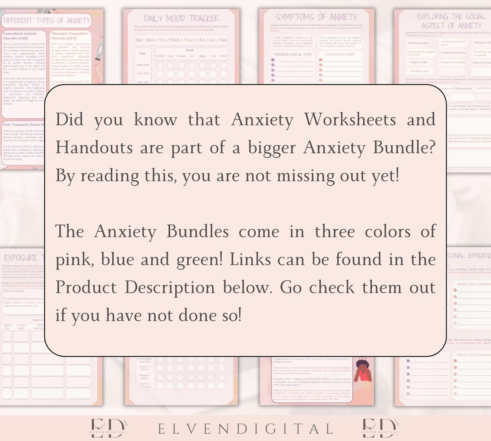 Anxiety Worksheets for Therapist Anxiety Coping Skills Worksheets for ...